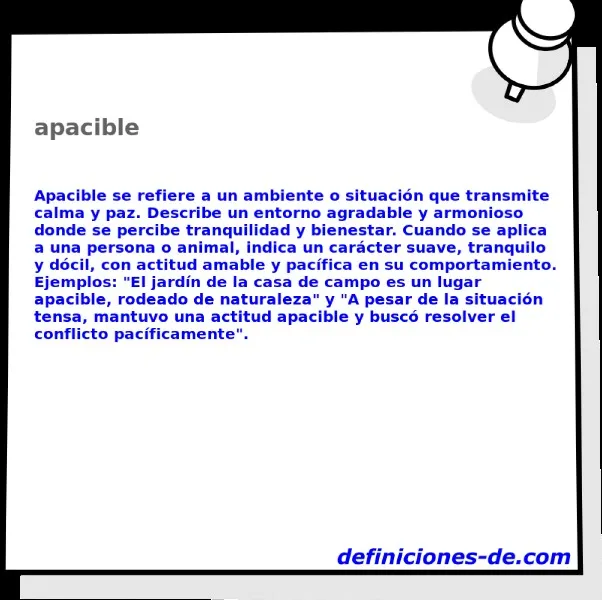 Apacible Definición: Un Viaje a la Tranquilidad Interior
