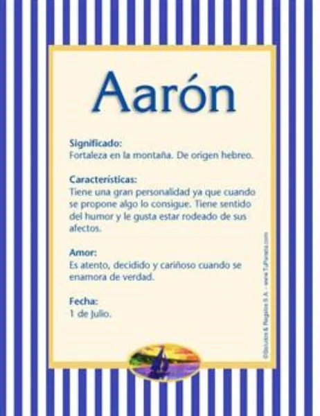 El Significado del Nombre Aarón: Un Viaje a Través de la Historia y la ...